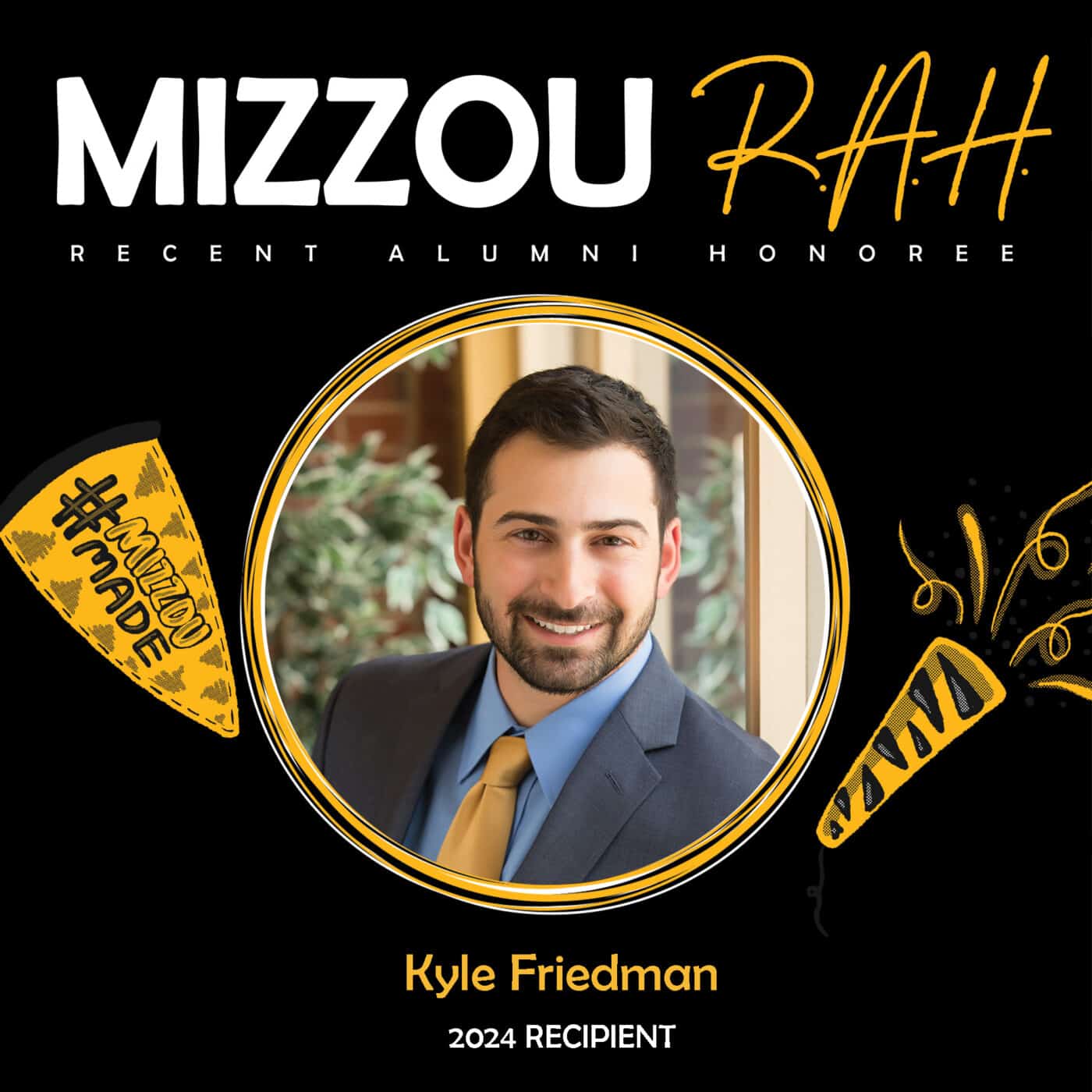 Kyle Friedman is a 2024 Mizzou R.A.H Award Recipient - Brierley Associates